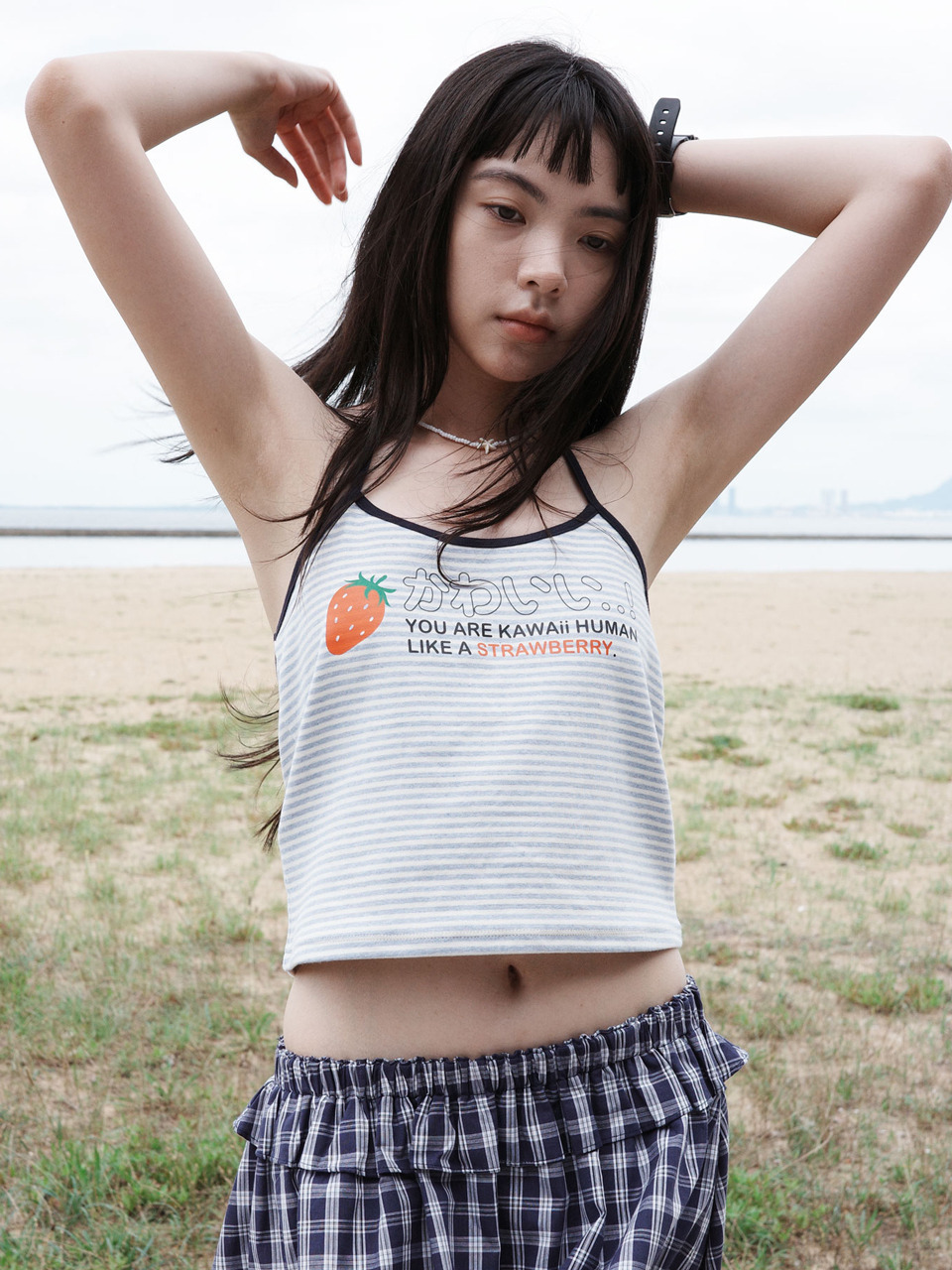 KAWAii Halterneck Top [Blue] - HAGO(하고)