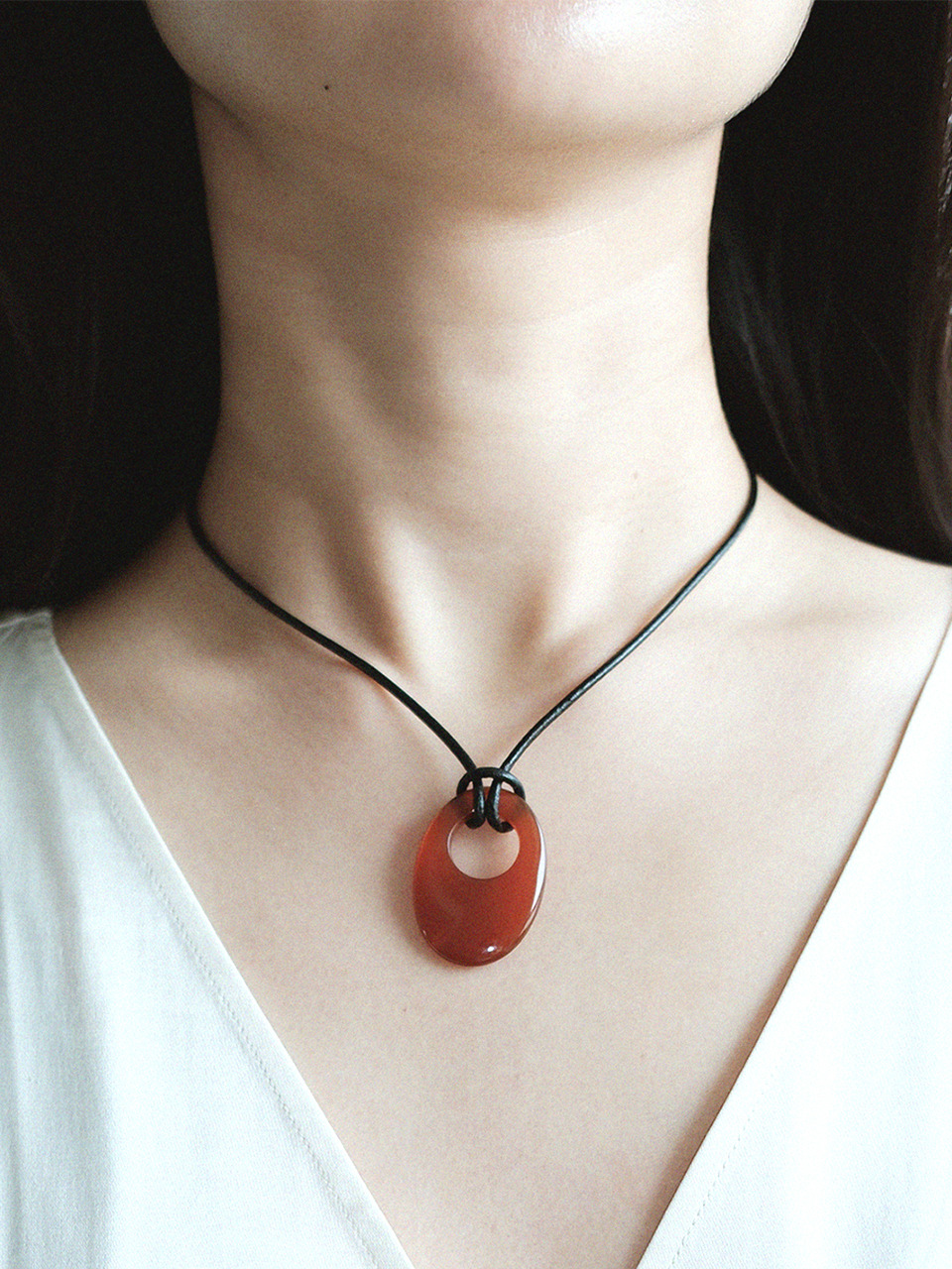 Carnelian Pendant necklace (S) - HAGO(하고)