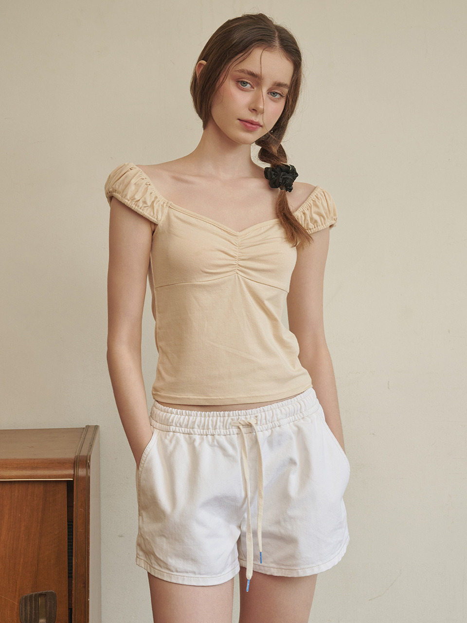 lotsyou_Ella Shrring T-shirt Yellow - HAGO(하고)