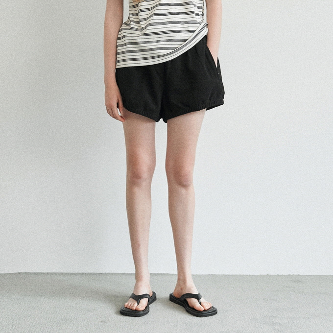 BASIC BANDING SHORT PANTS_BLACK - HAGO(하고)
