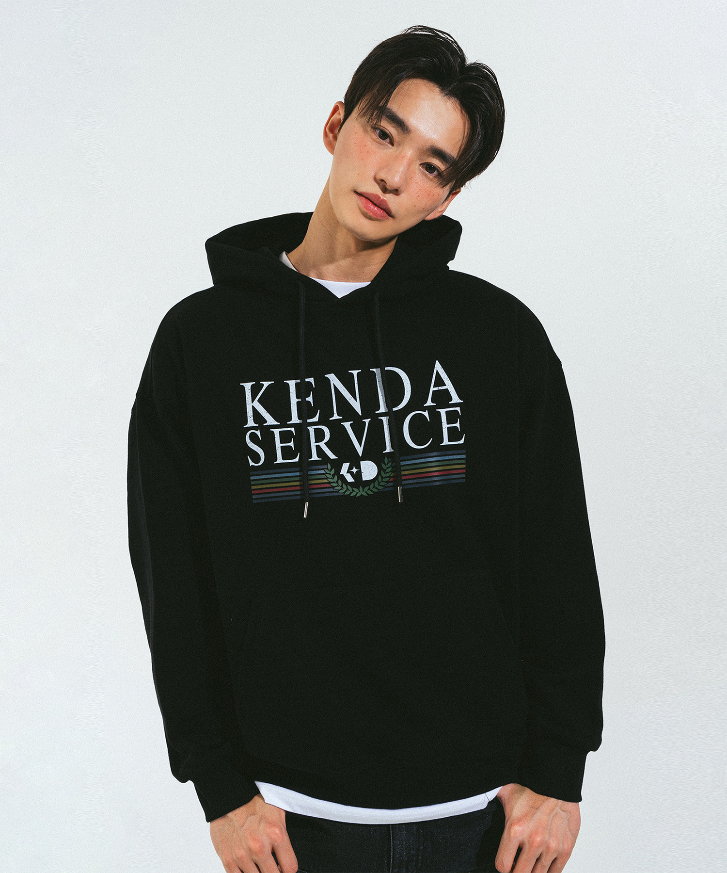 BAY & STRIPES HOOD (BLACK) - HAGO(하고)