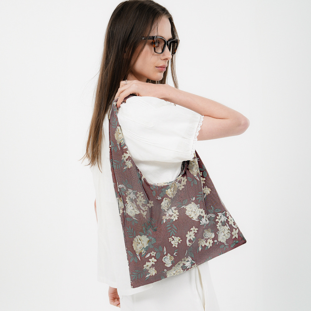 Veil bloom tote bag Brown - HAGO(하고)