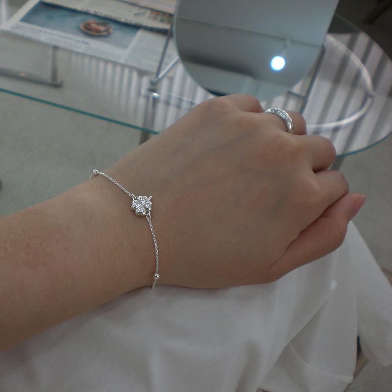 C.B_102 Silver clover bracelet - HAGO(하고)