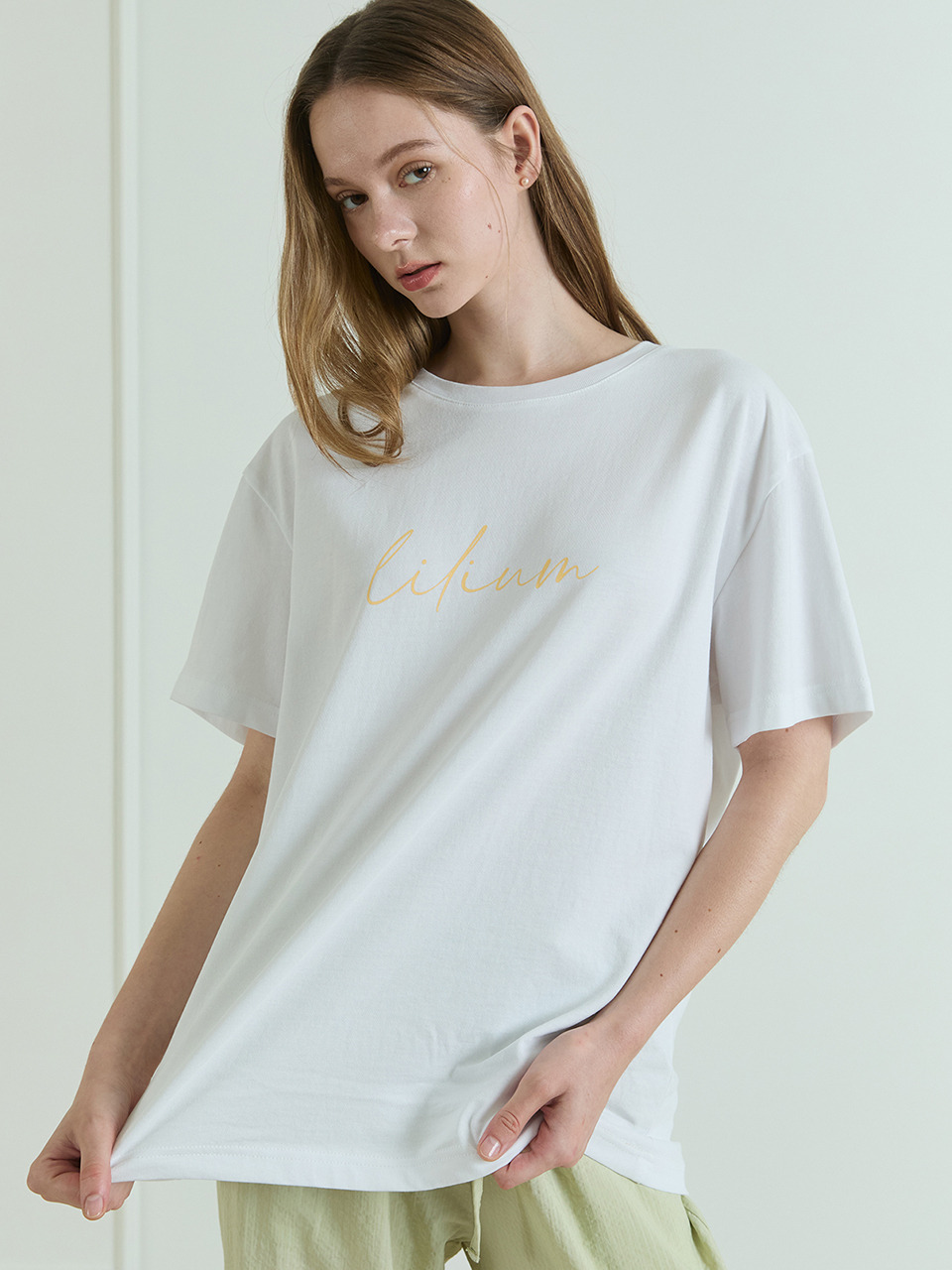 Signature Logo Half T-shirts _ White - HAGO(하고)