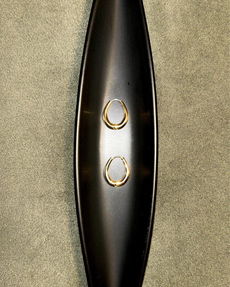 Loop One-touch Earring (2Colors) - HAGO(하고)