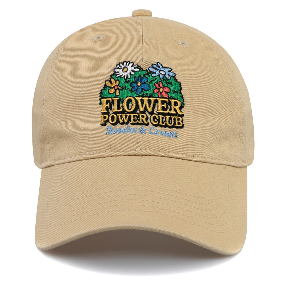 FLOWER POWER CLUB BALL CAP-BEIGE - HAGO(하고)