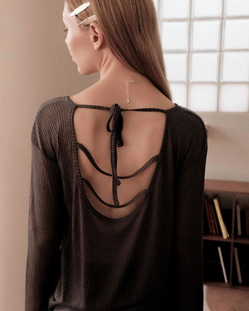 Sheer Back Straps Top - HAGO(하고)