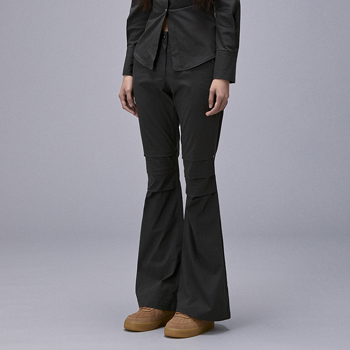 Wide Bootcut Nylon Pants (25FBT-PNTS02) CHARCOAL - HAGO(하고)