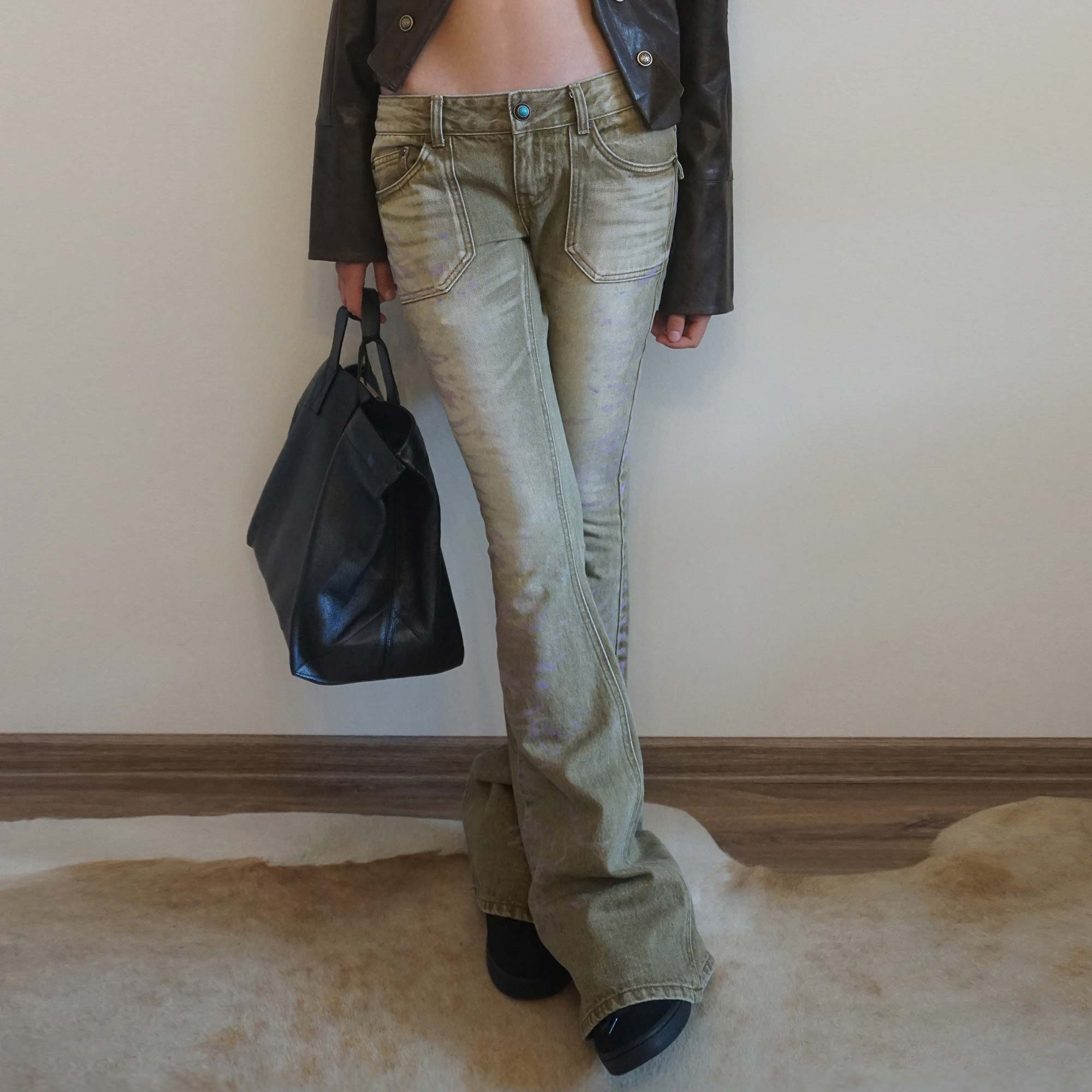 Flocking Bootcut Denim Washed Desert - HAGO(하고)