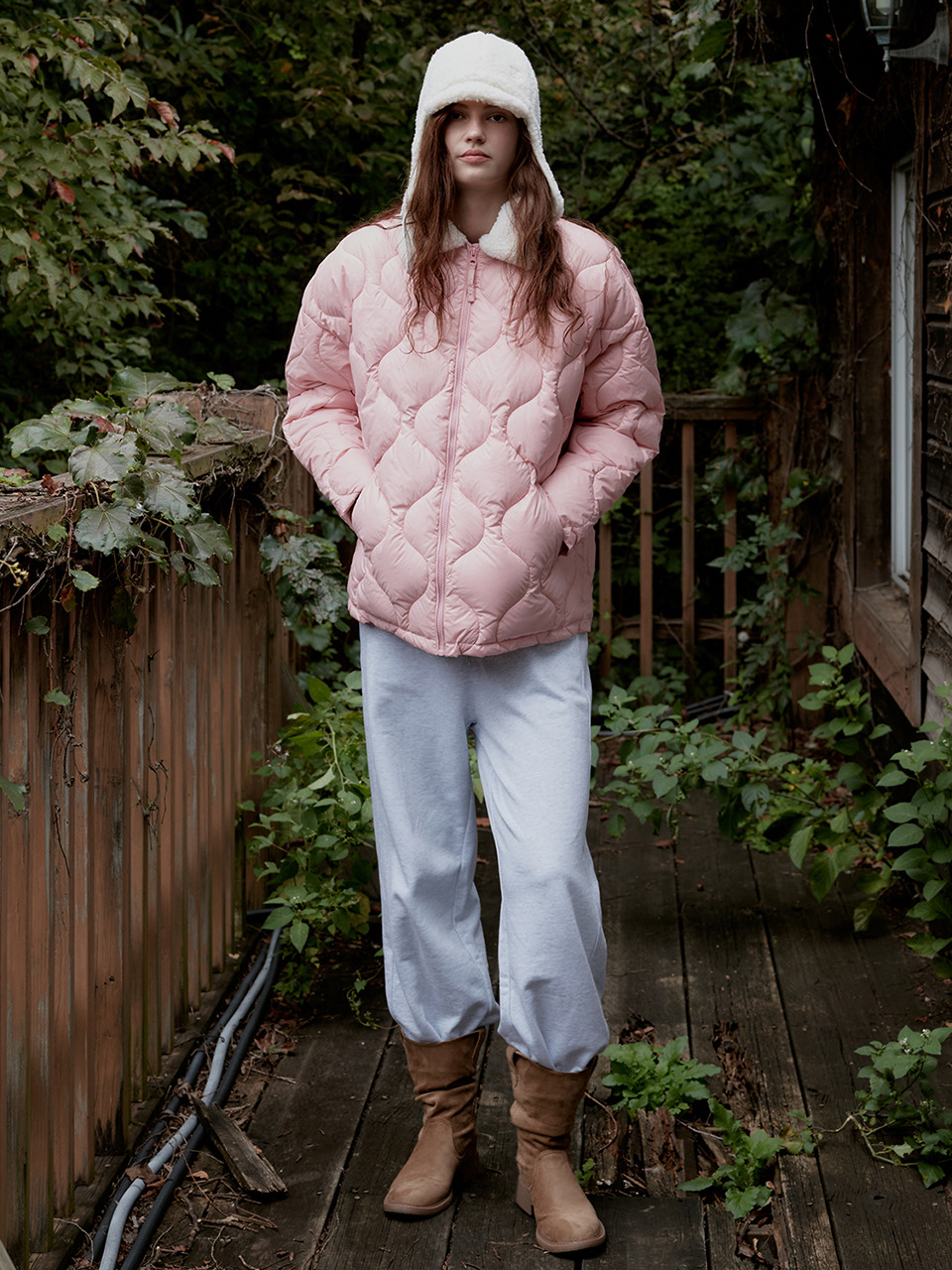 Onion Quilting Wellon Jacket_Pink - HAGO(하고)