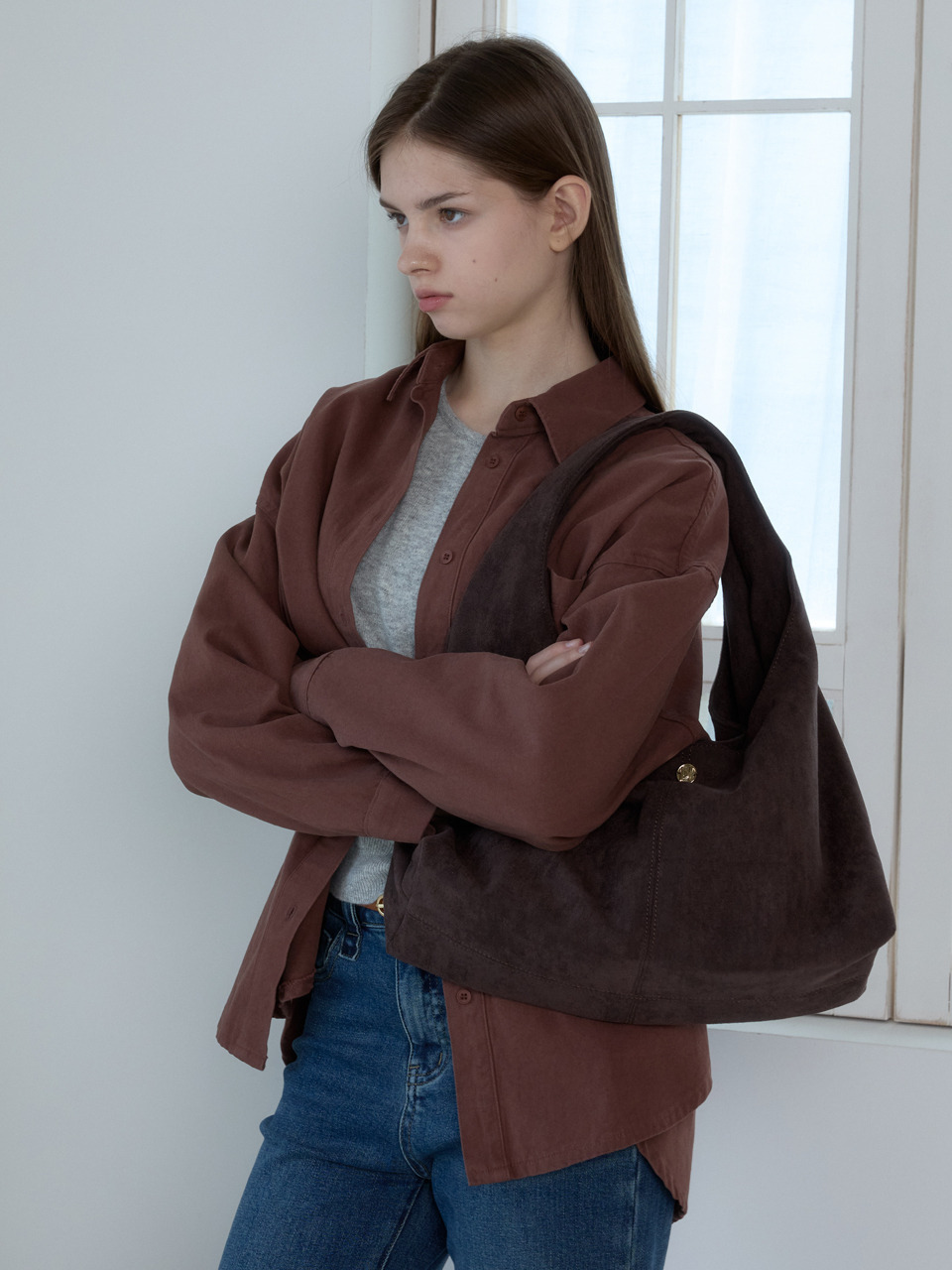 DAILY OUT SHIRT_BROWN - HAGO(하고)