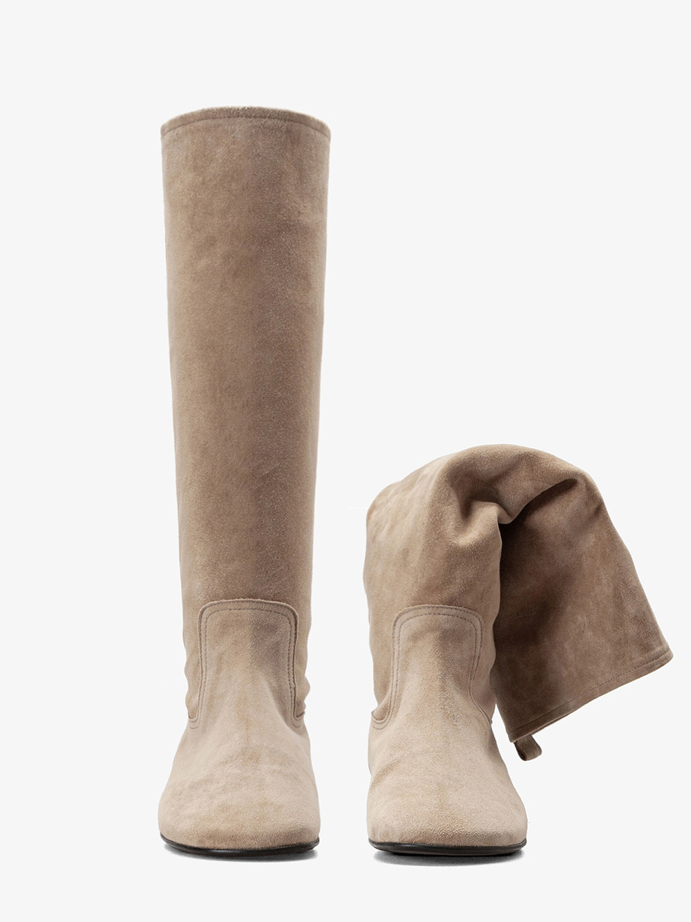 Wrinkle Long Boots in Brown Sugar - HAGO(하고)