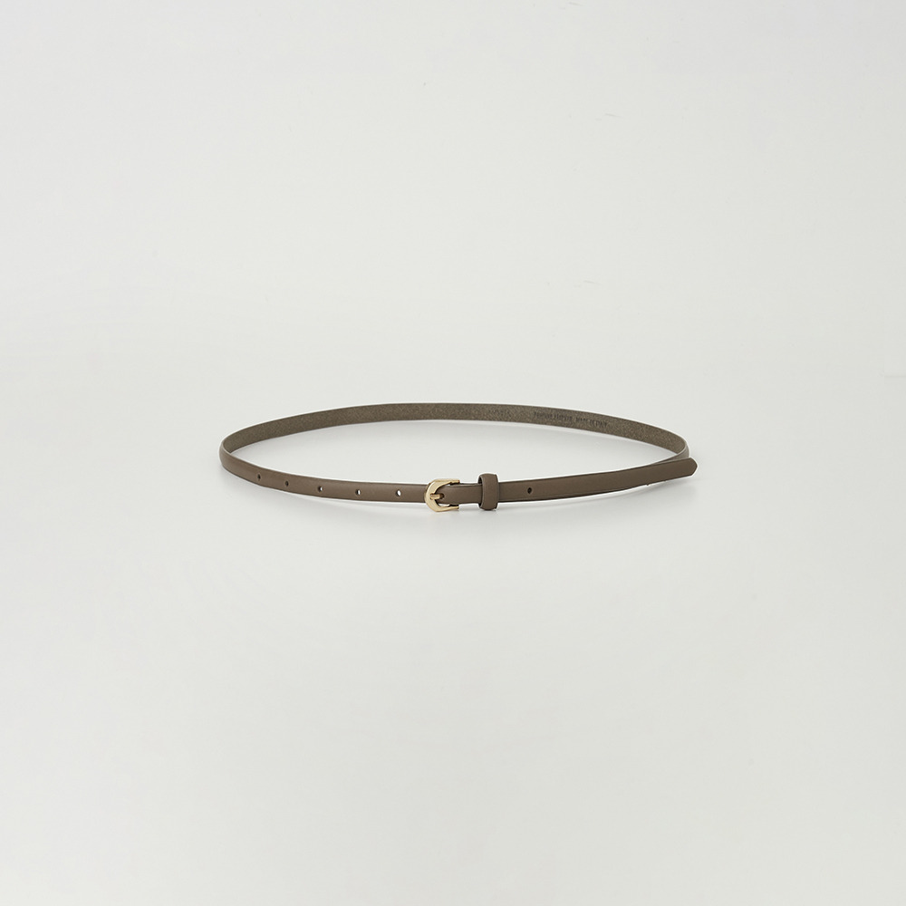 10MM CLASSIC ITALIAN LEATHER BELT - TOPE BROWN/GOLD - HAGO(하고)