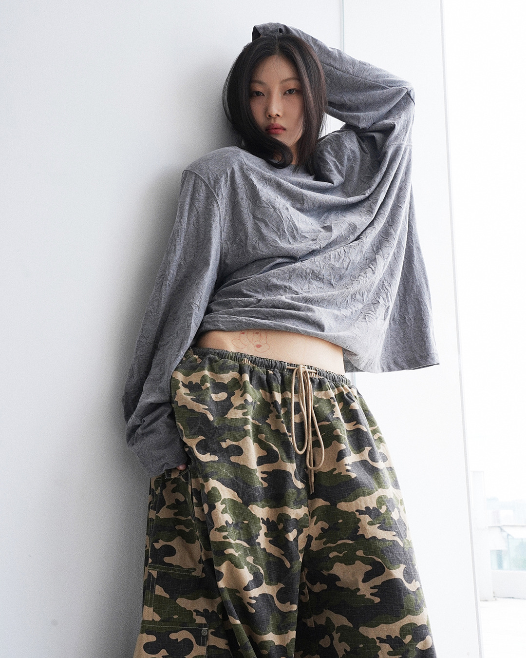 25FW real cris crinkle t-shirt - HAGO(하고)