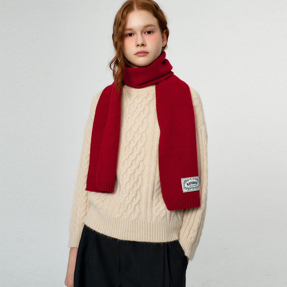 Basic Plain Muffler_Red - HAGO(하고)