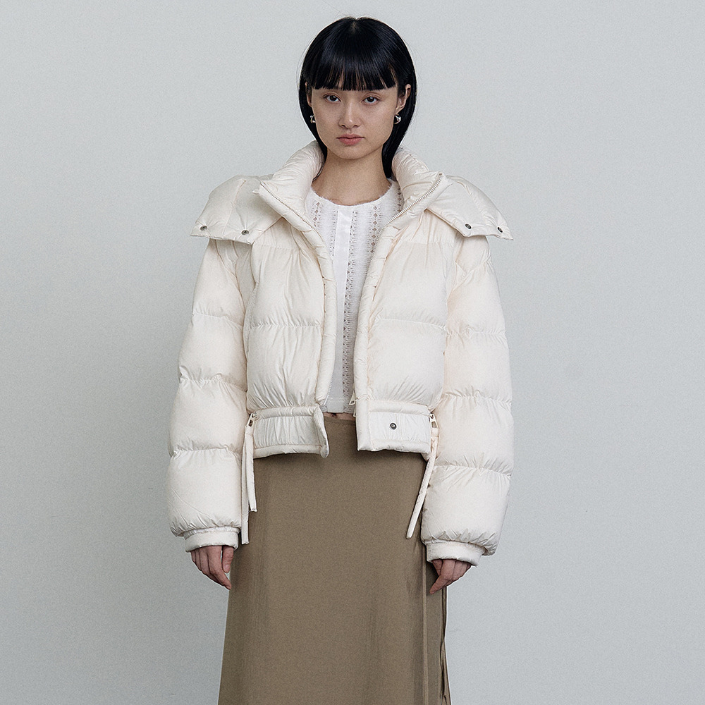 HOODY DUCK DOWN SHORT PADDING IVORY MBEFPD001IV - HAGO(하고)