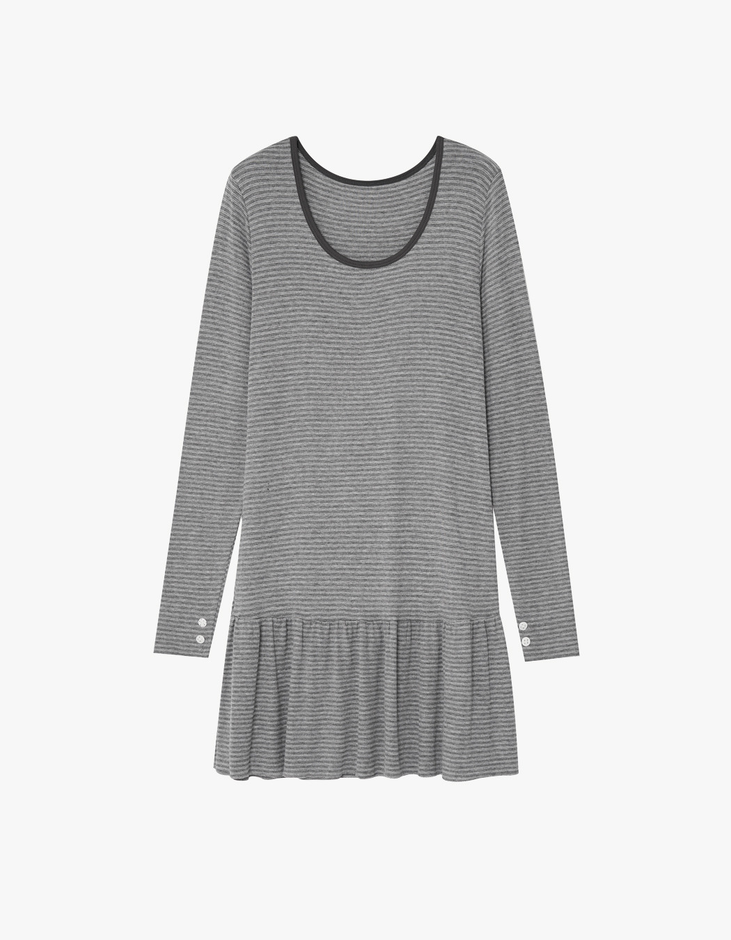 STRIPE COZY ONE PIECE [GREY] - HAGO(하고)