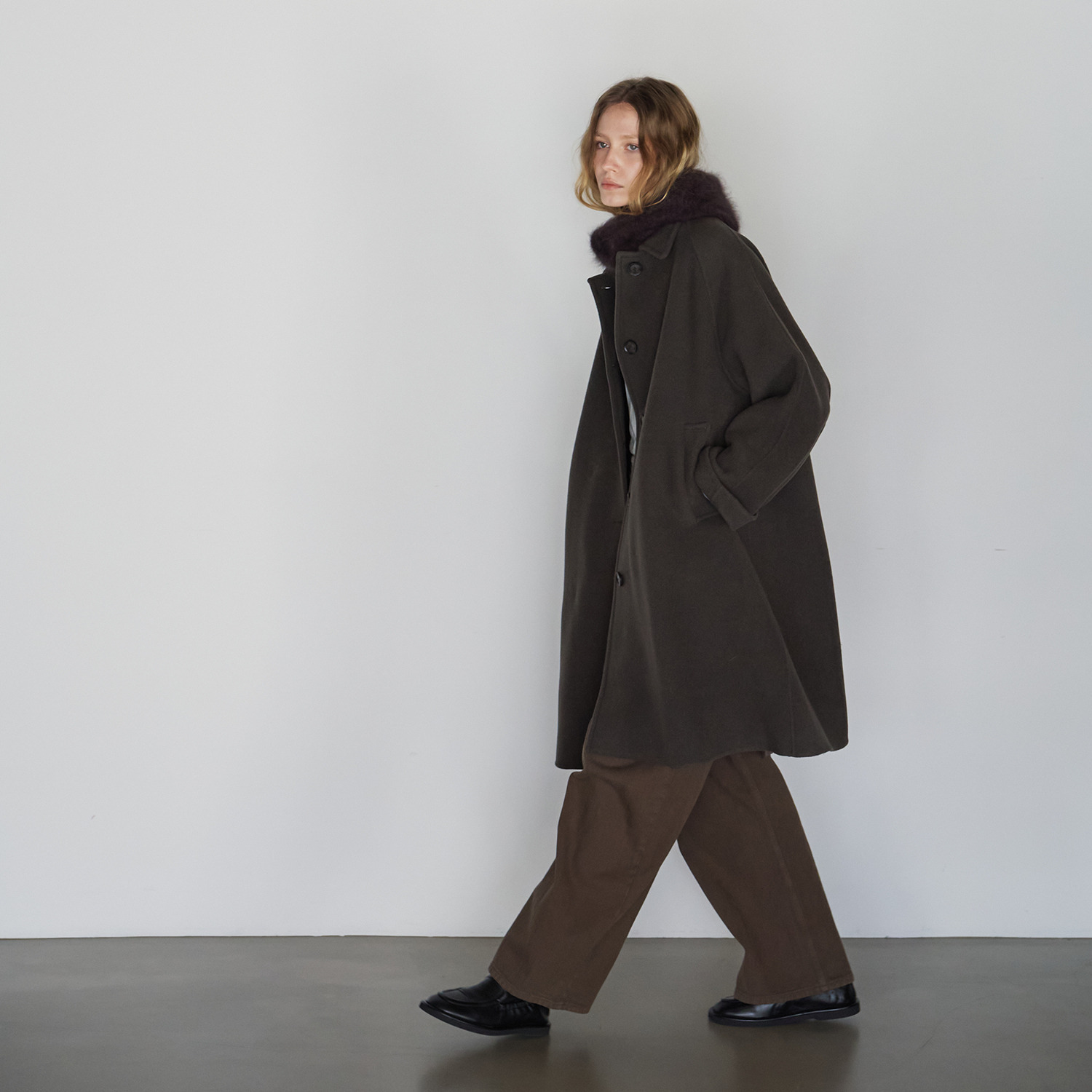 premium handmade wool coat_moca gray - HAGO(하고)