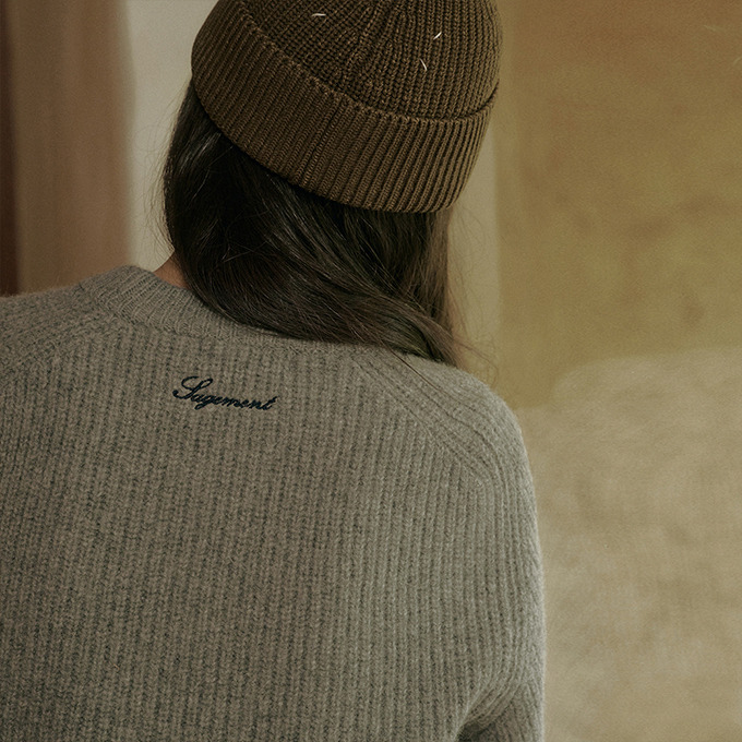 COLLO CASHMERE HACHI KNIT_GRAY - HAGO(하고)