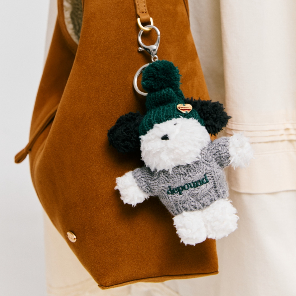 benny keyring in cable knit - ivory - HAGO(하고)