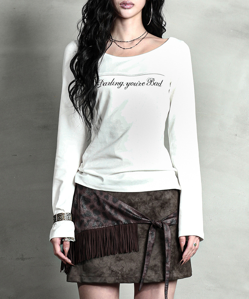 UNZIPPED LOGO T-SHIRT(cursive ver.) #WHITE - HAGO(하고)