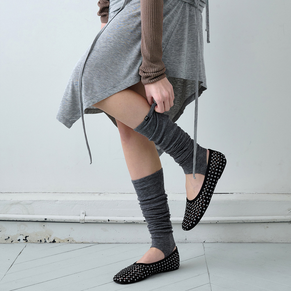 [25%쿠폰]Wool Heel-Loop Socks / Melange Grey - HAGO(하고)
