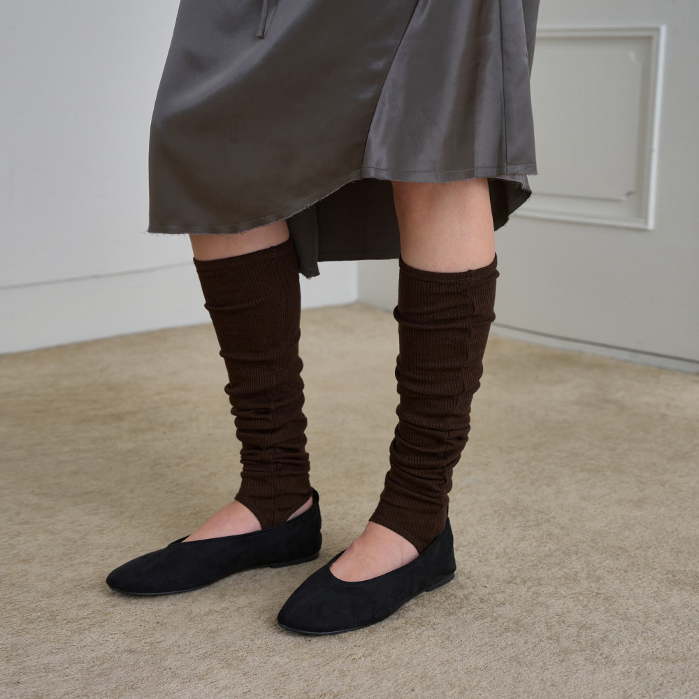 Wool Heel-Loop Socks / Brown - HAGO(하고)