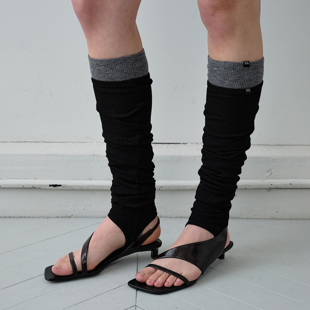 Wool Heel-Loop Socks / Black - HAGO(하고)