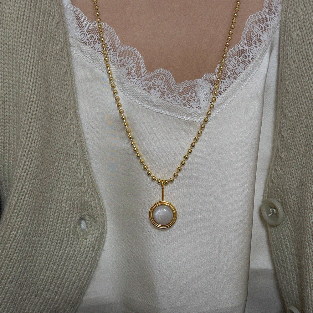 Hanging Ball Two-way Necklace_Gold - HAGO(하고)